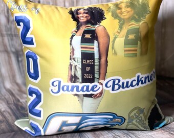 Custom Graduation Photo Pillow | His or Her Graduation Gift ...
