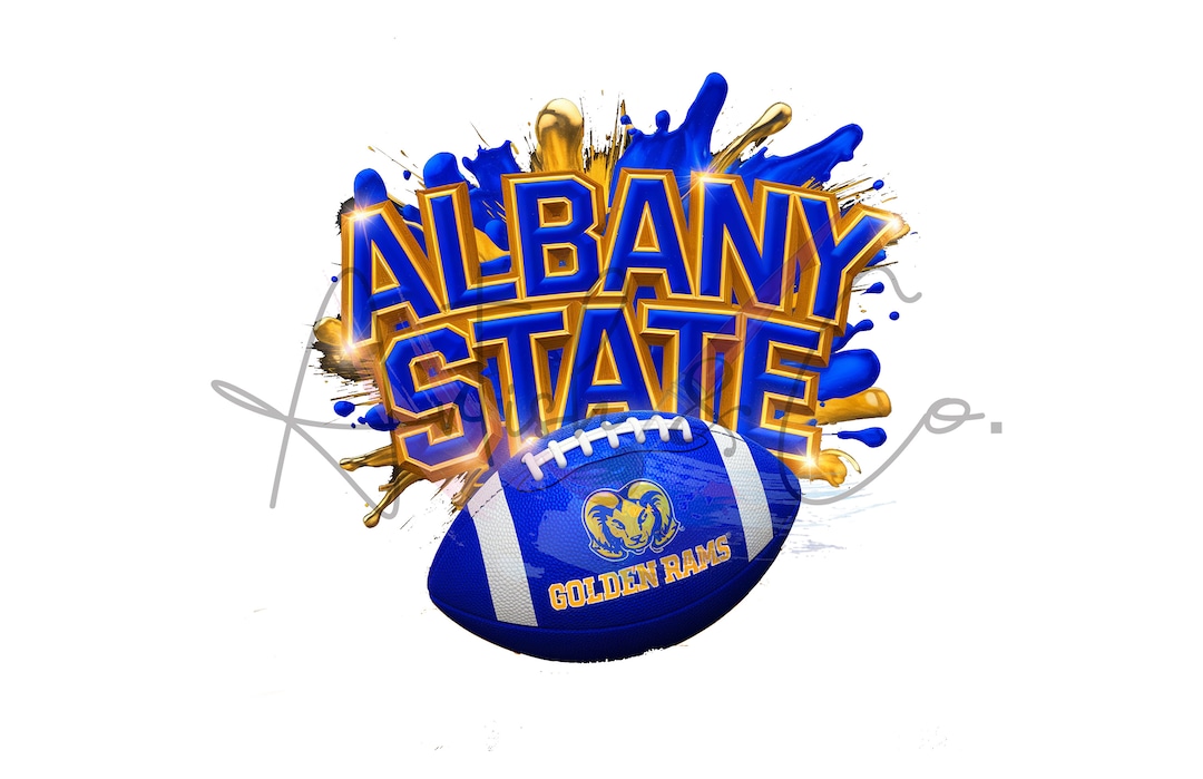 ALBANY STATE Golden Rams Football PNG Sublimation Dtv Dtf Design - Etsy