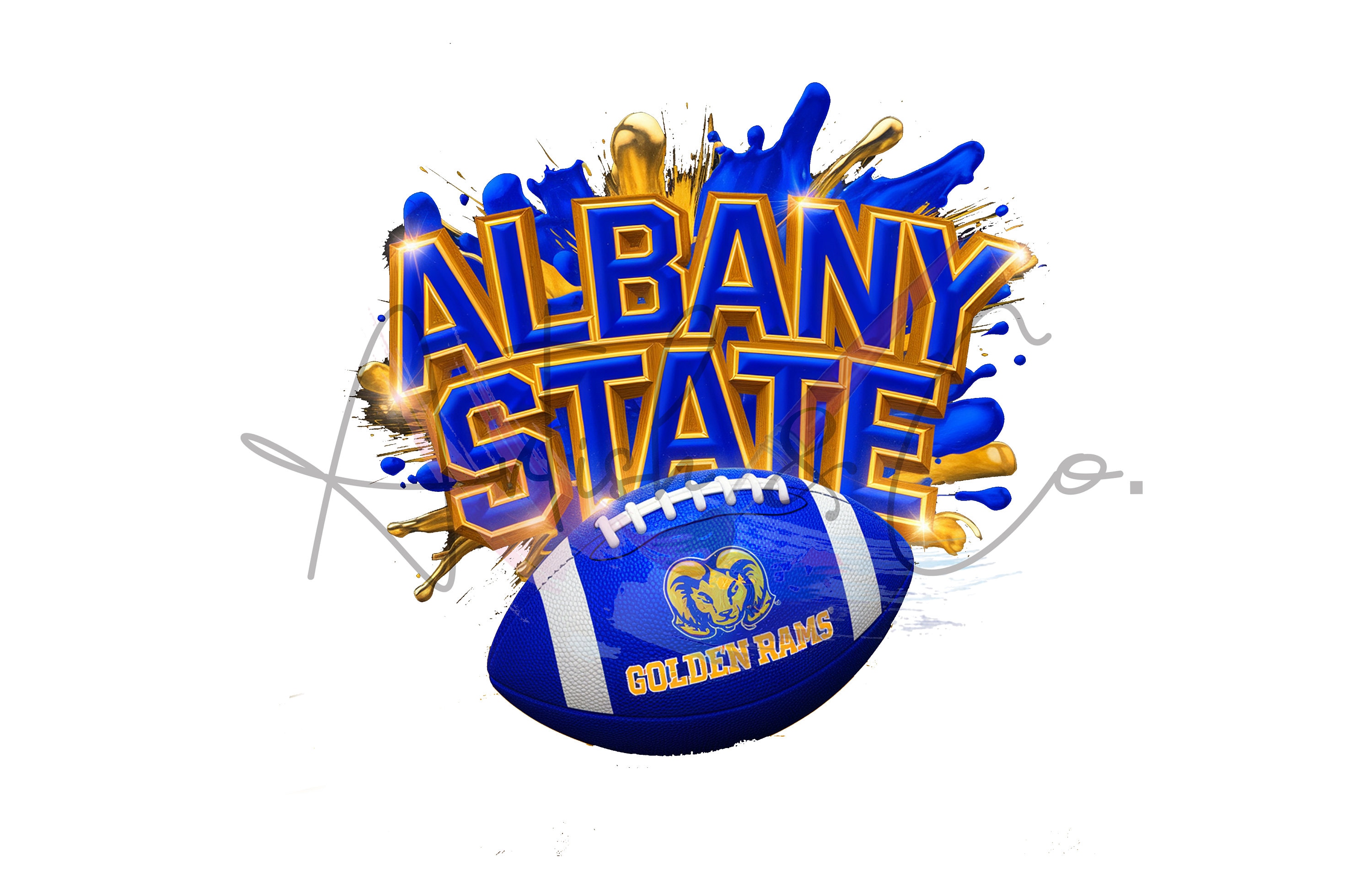 ALBANY STATE Golden Rams Football PNG Sublimation Dtv Dtf Design - Etsy