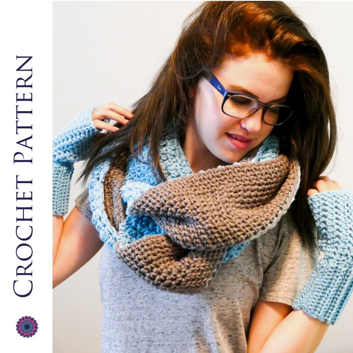 Reversible Infinity Super Scarf CROCHET PATTERN Reversible - Etsy