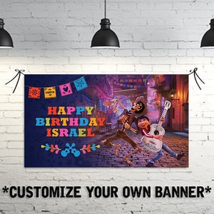 Disney Pixar Coco Birthday Party Banner Decor - Etsy