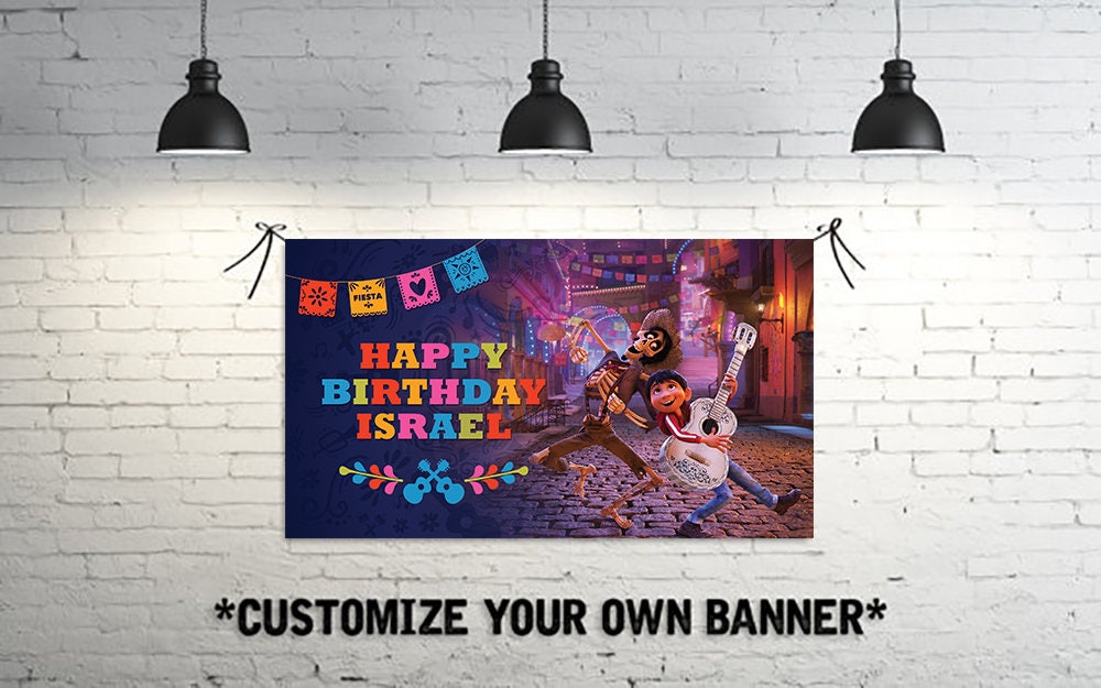 Disney Pixar Coco Birthday Party Banner Decor - Etsy