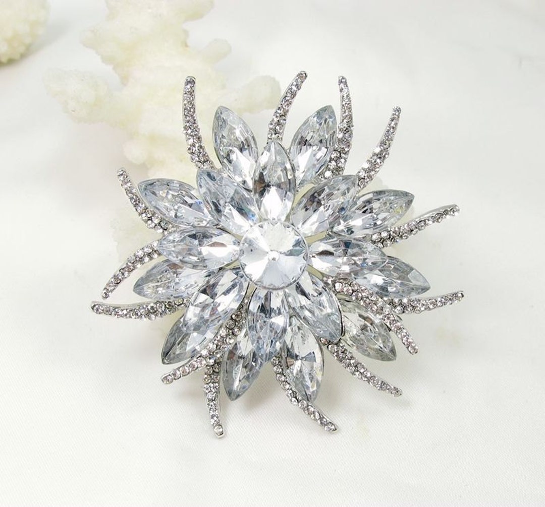 Crystal Rhinestone Brooch Wedding Brooch Wedding Favors - Etsy