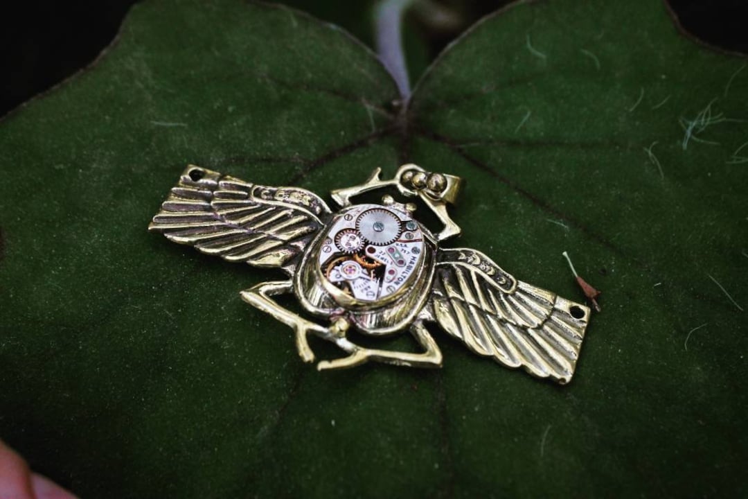 CYBORG Scarab, Biomechanical, Watch Gears, Winged Egyptian Scarab ...