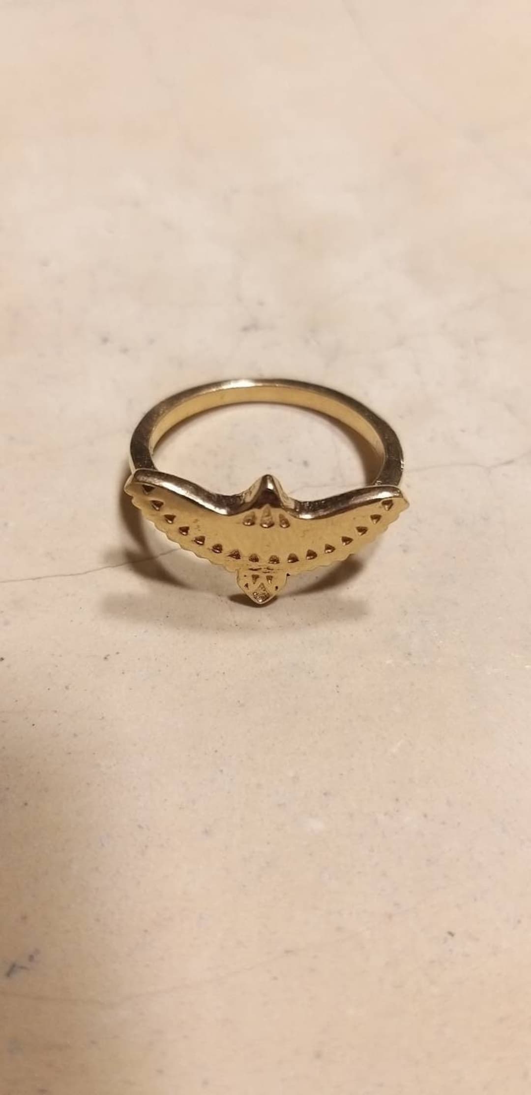 EAGLE RING, Spread Wings, Bird Ring, Animal Jewelry, Gold Plated ...