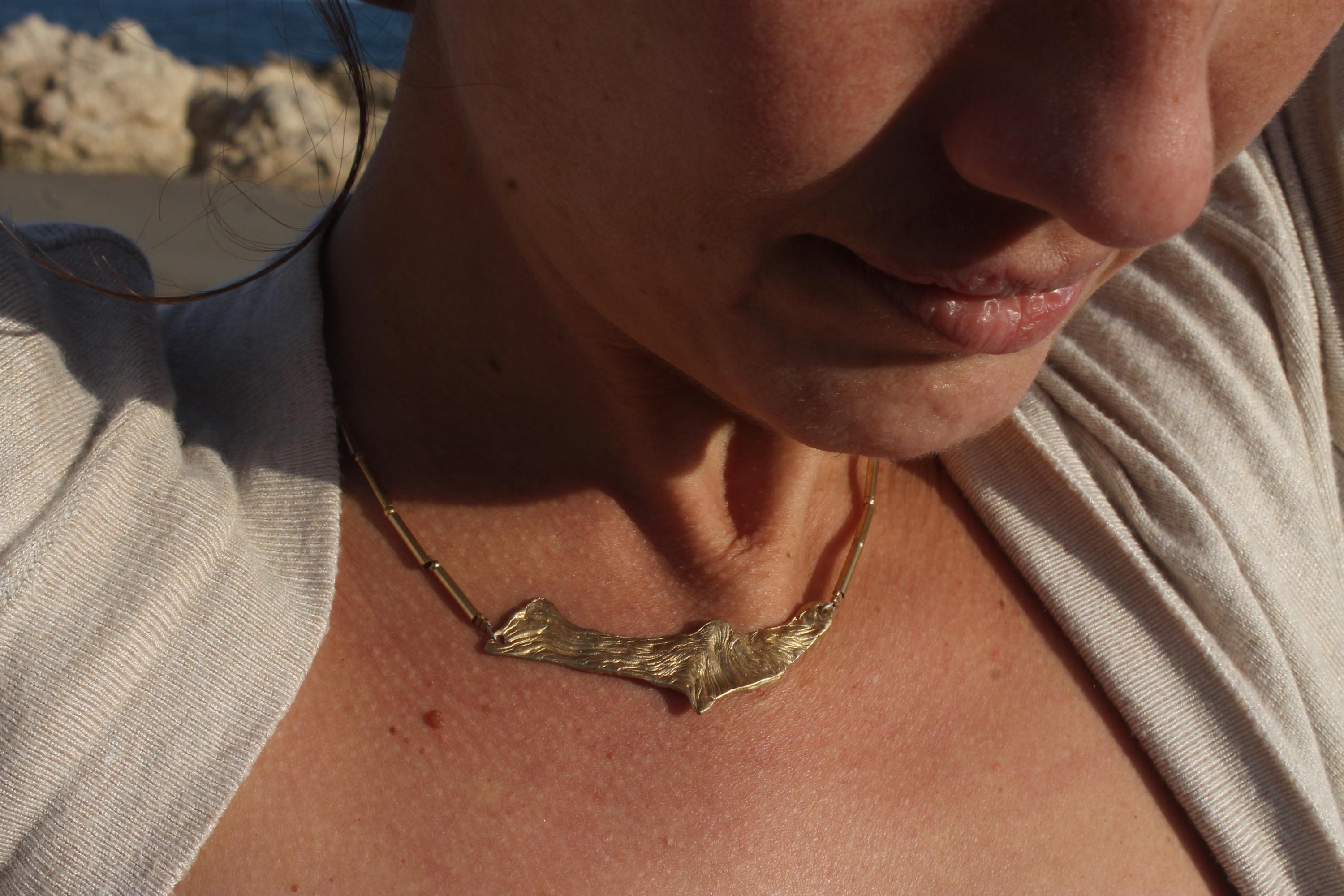 Island Map LAVA Necklace, Handmade, Magma Jewelry, Contemporany, Magma ...