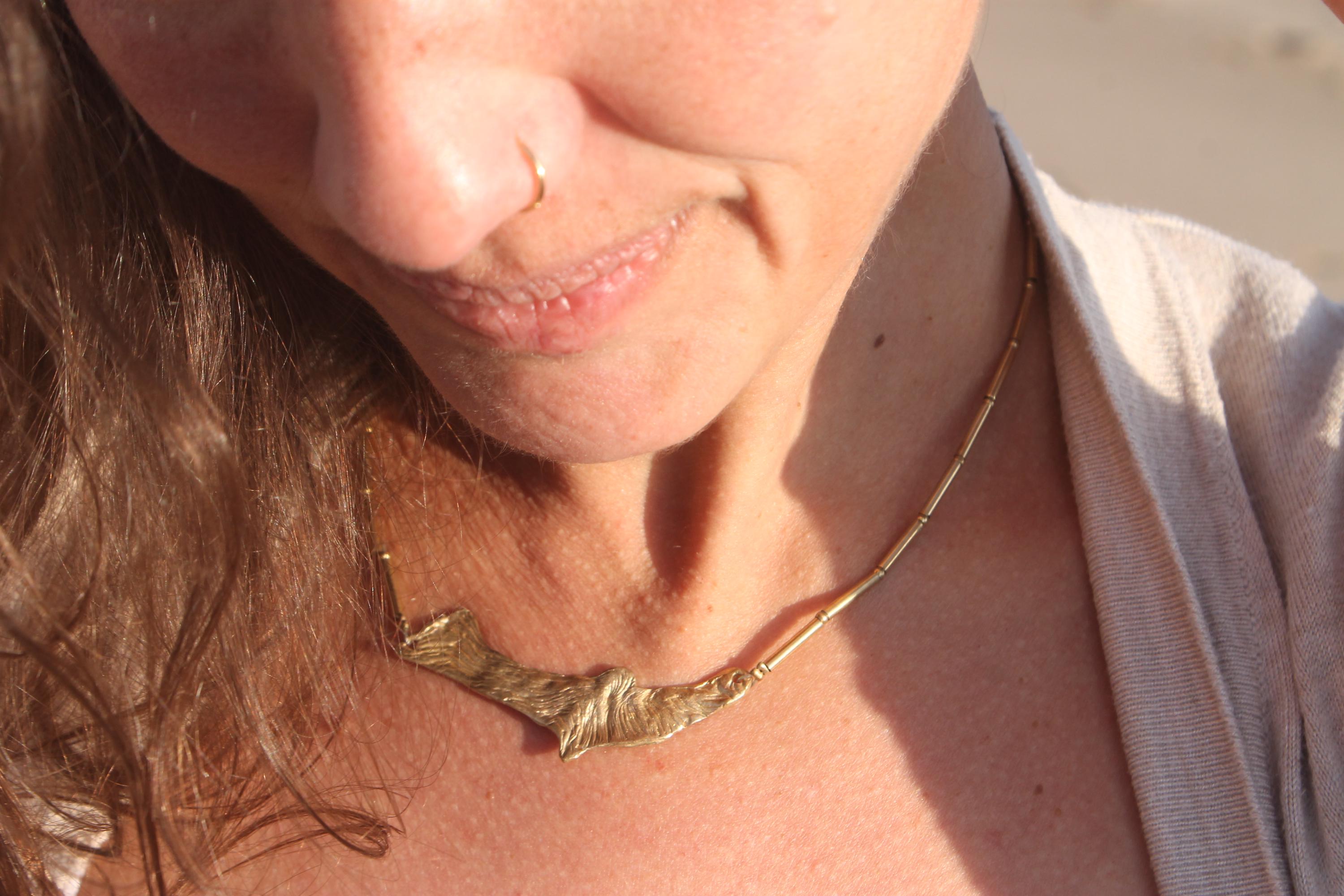 Island Map LAVA Necklace, Handmade, Magma Jewelry, Contemporany, Magma ...