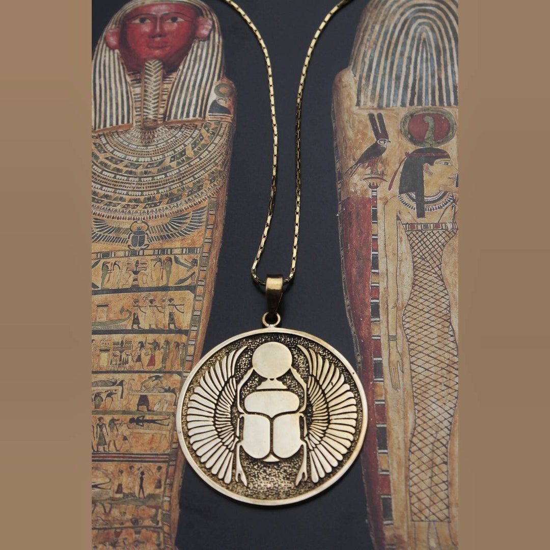 SCARAB EGYPTIAN Pendant, Ancient Jewelry, Beatle Necklace, Scarab ...