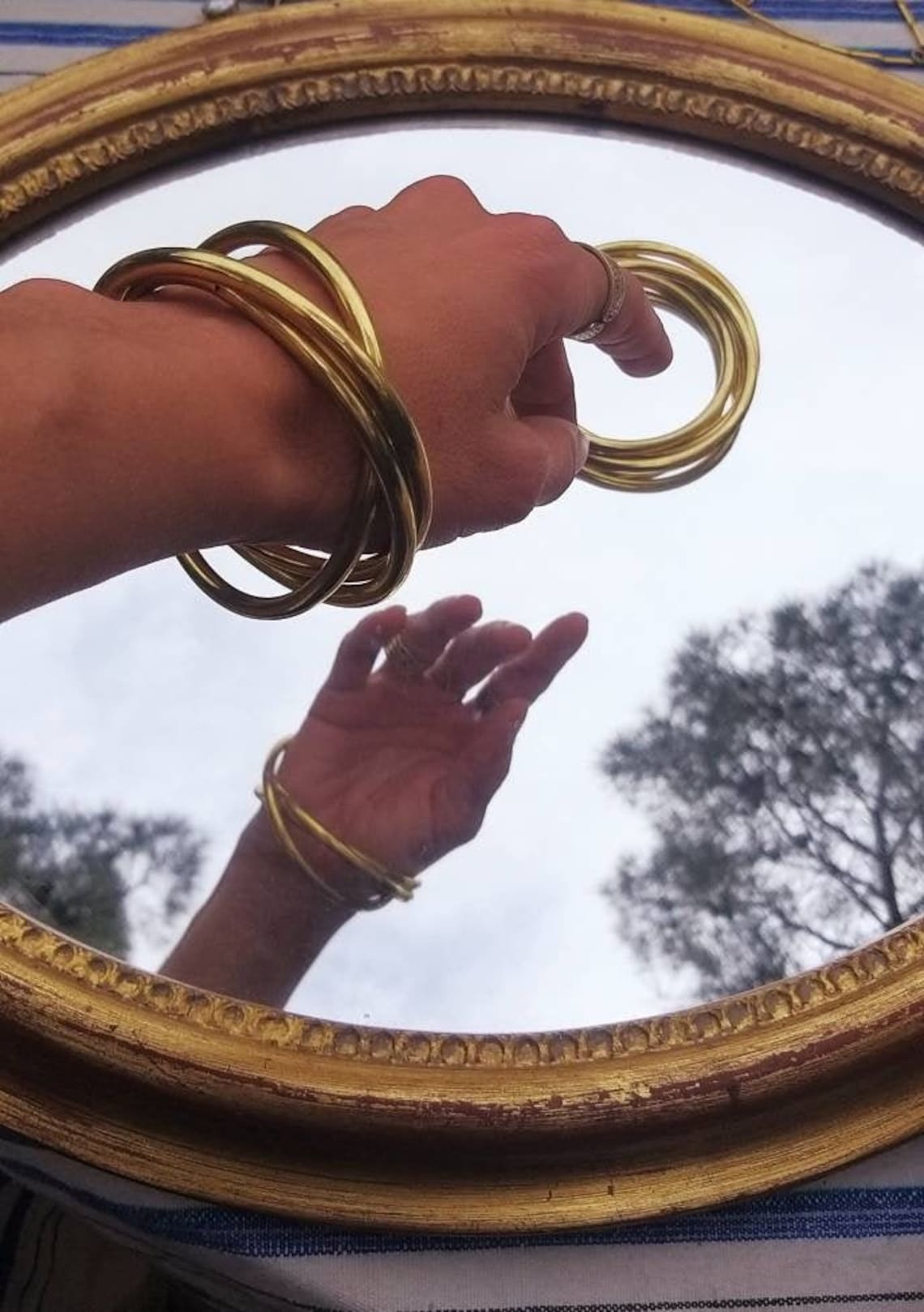 RUSSIAN WEDDING BANGLE Set Golden Bracelets Rolling Bangles - Etsy