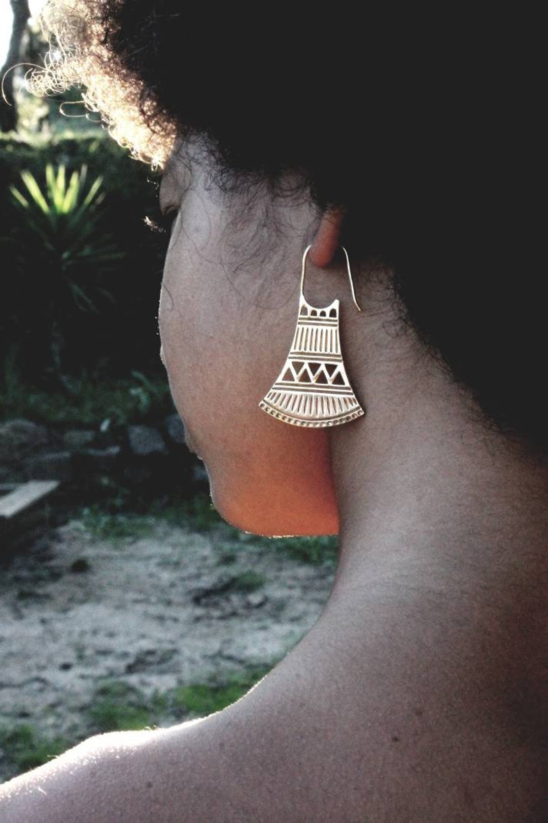 MAPUCHE Hoops, Tribal Earrings, Ethnic Jewelry, Brass Earrings, Brass ...