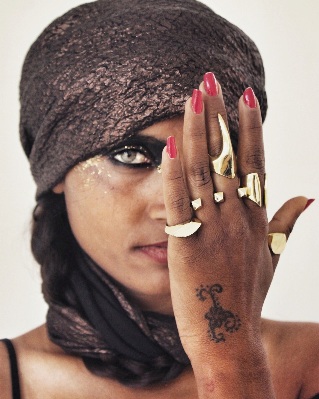 CLAW Punk Brutal Ring, 24k Gold Plated Ring, Gothic Ring, Dark Jewelry ...