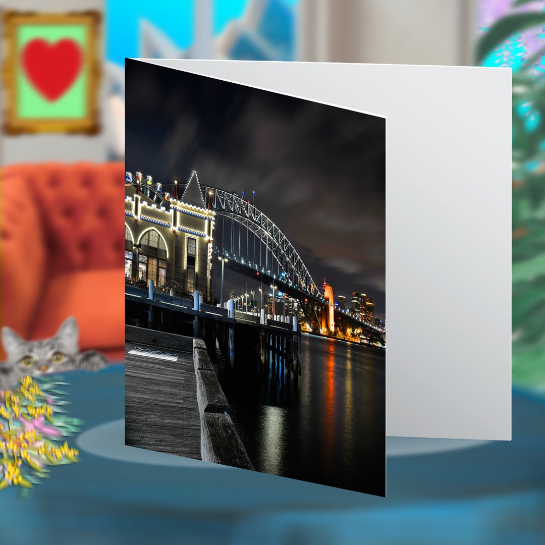 Milsons Point Sydney Harbour Bridge Sydney Harbour at Night - Etsy