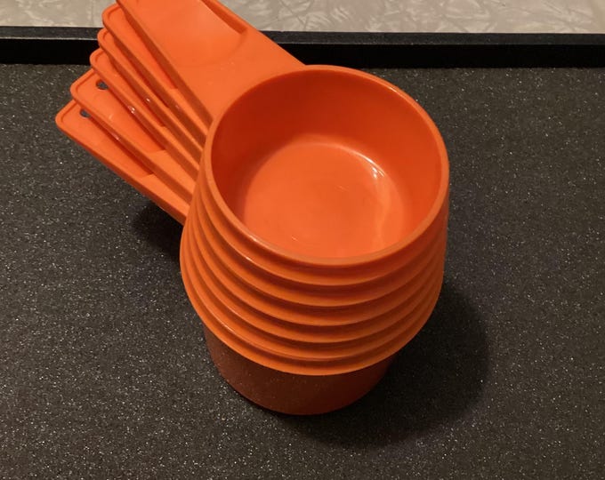 Vintage Orange Tupperware Measuring Cup Set - Etsy