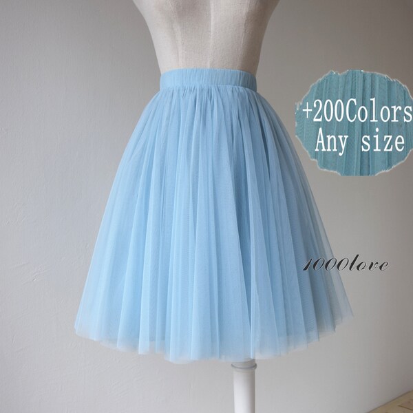 Blue Tulle Skirt - Etsy