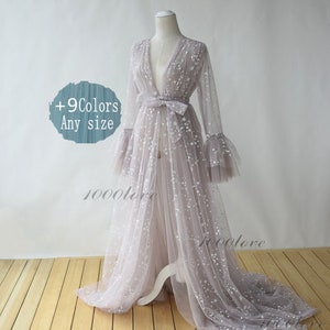 Sparkle Sheer Tulle Evening Dresses,long Sleeves Photo Shoot Tulle ...