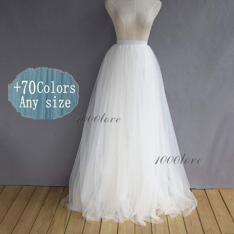 White Tulle Skirt - Etsy