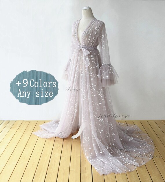 Sparkle Sheer Tulle Formal Evening Dresseslong Sleeves Photo - Etsy