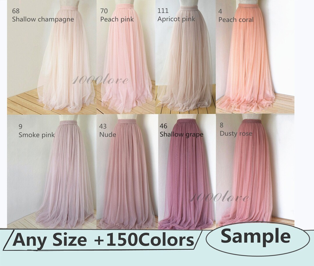 Sample of the Tulle Color Sample of Tullecolor Card of the - Etsy