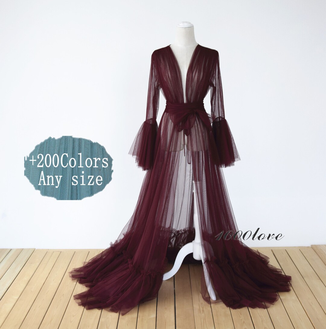 Custom Sheer Tulle Dress Formal Evening Dresseslong Sleeves - Etsy