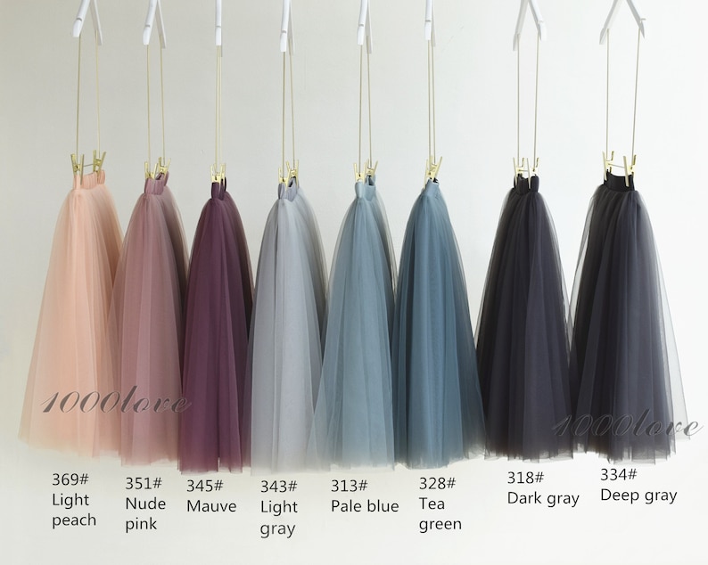 Sample of the Tulle Color Swatch of Tullecolor Card of the | Etsy