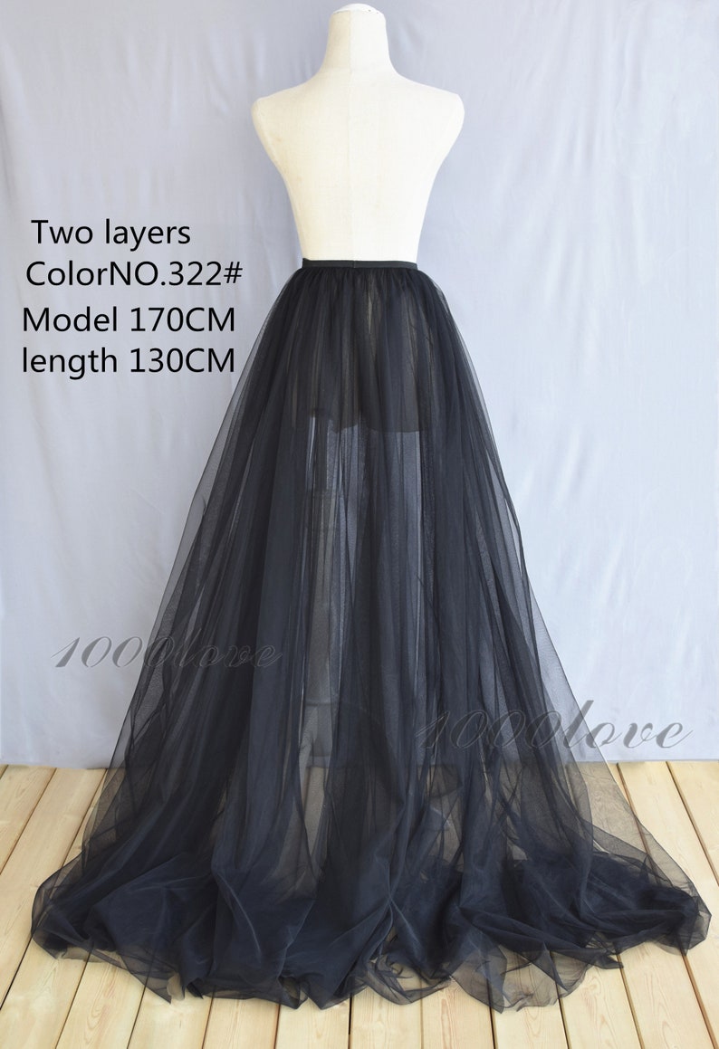 Black Softest Detachable Overskirt One Layer Two Layer or | Etsy