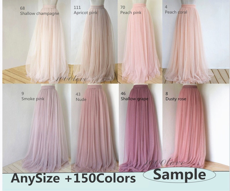 Sample of the Tulle Color Sample of Tullecolor Card of the | Etsy