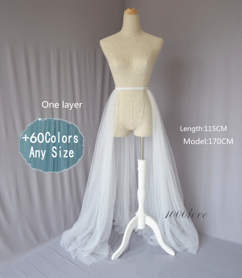 White detachable overskirt one layer two layer or three | Etsy