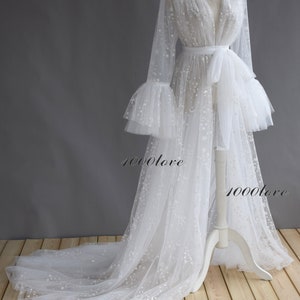 Sparkle Sheer Tulle Evening Dresses,long Sleeves Photo Shoot Tulle ...