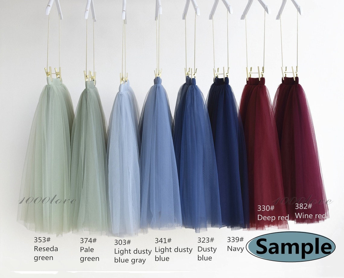 Sample of the Tulle Color Swatch of Tullecolor Card of the | Etsy