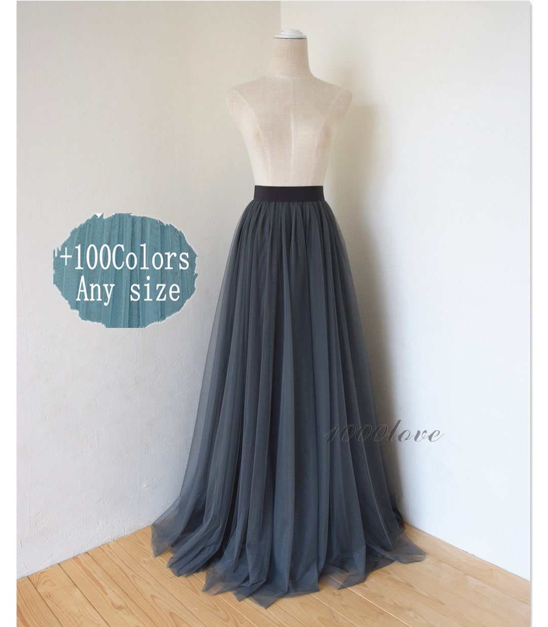 Maxi Dark Gray Tulle Skirt,floor Length Full Length Tulle Skirt,elegant ...