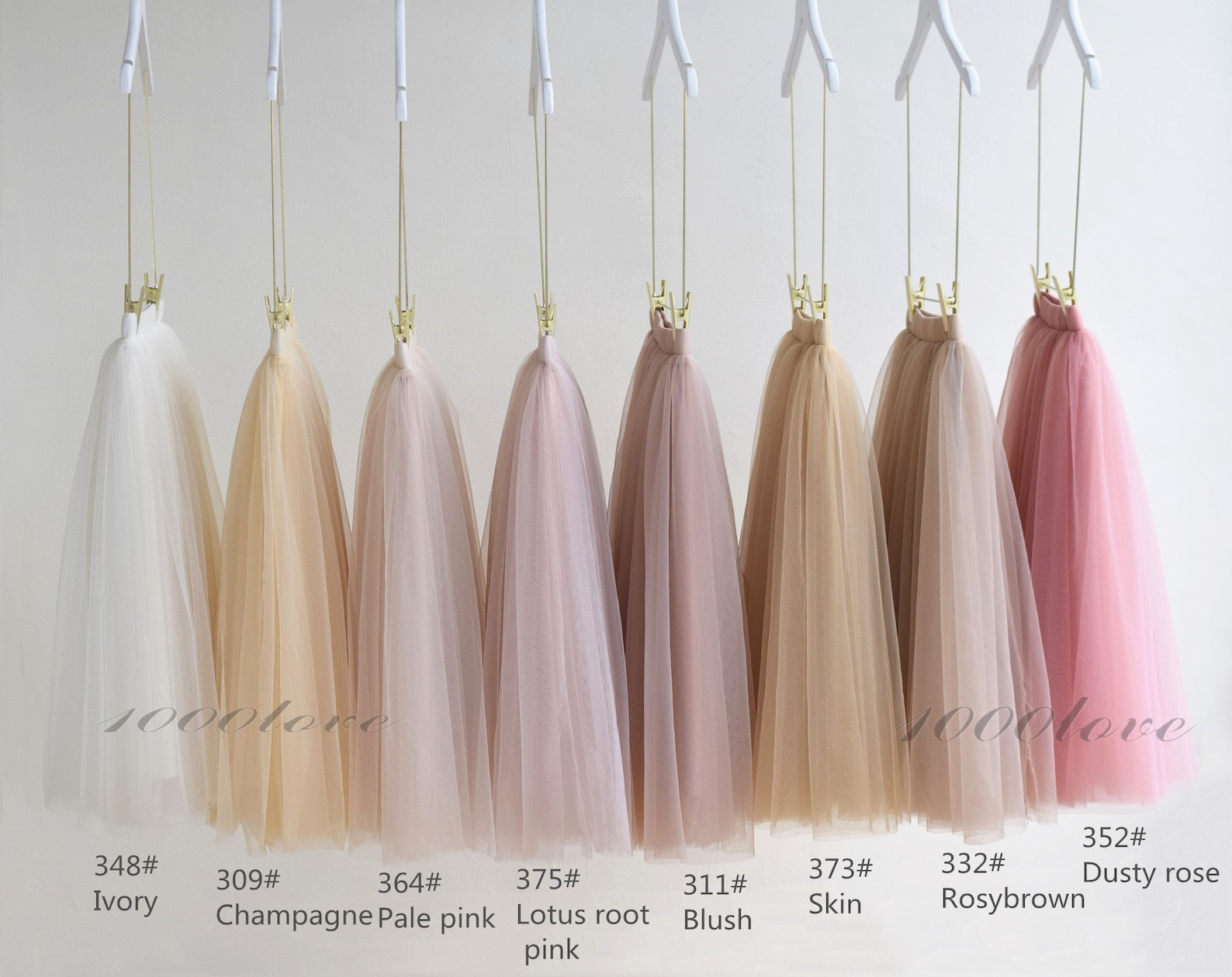 Sample of the Tulle Color Swatch of Tullecolor Card of the | Etsy