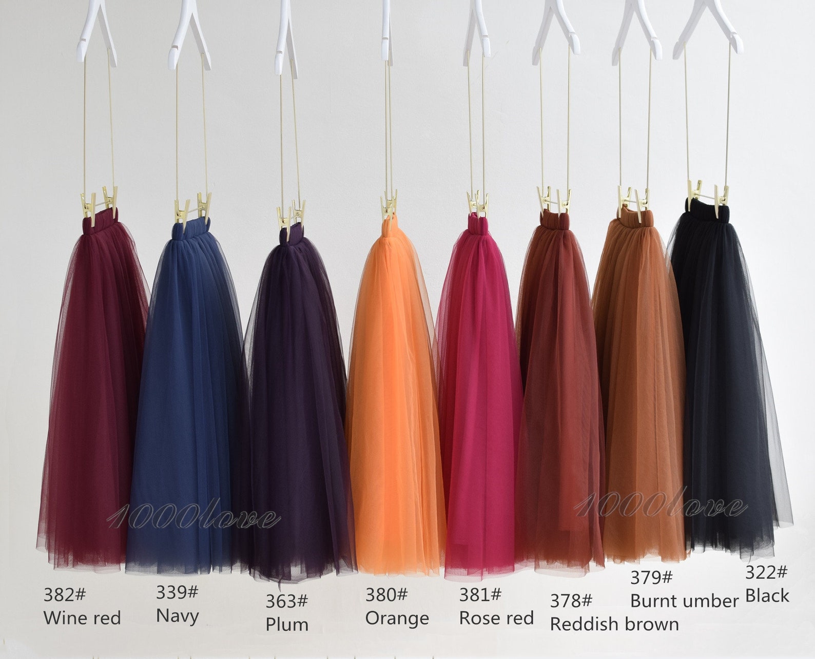 Sample of the Tulle Color Swatch of Tullecolor Card of the | Etsy