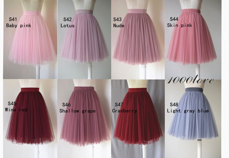 Sample of the tulle color swatch of tullecolor card of the | Etsy