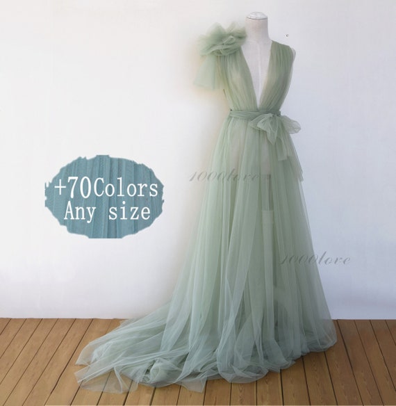 Pea Green Sheer Tulle Dress Formal Evening Dresses Sleeveless - Etsy