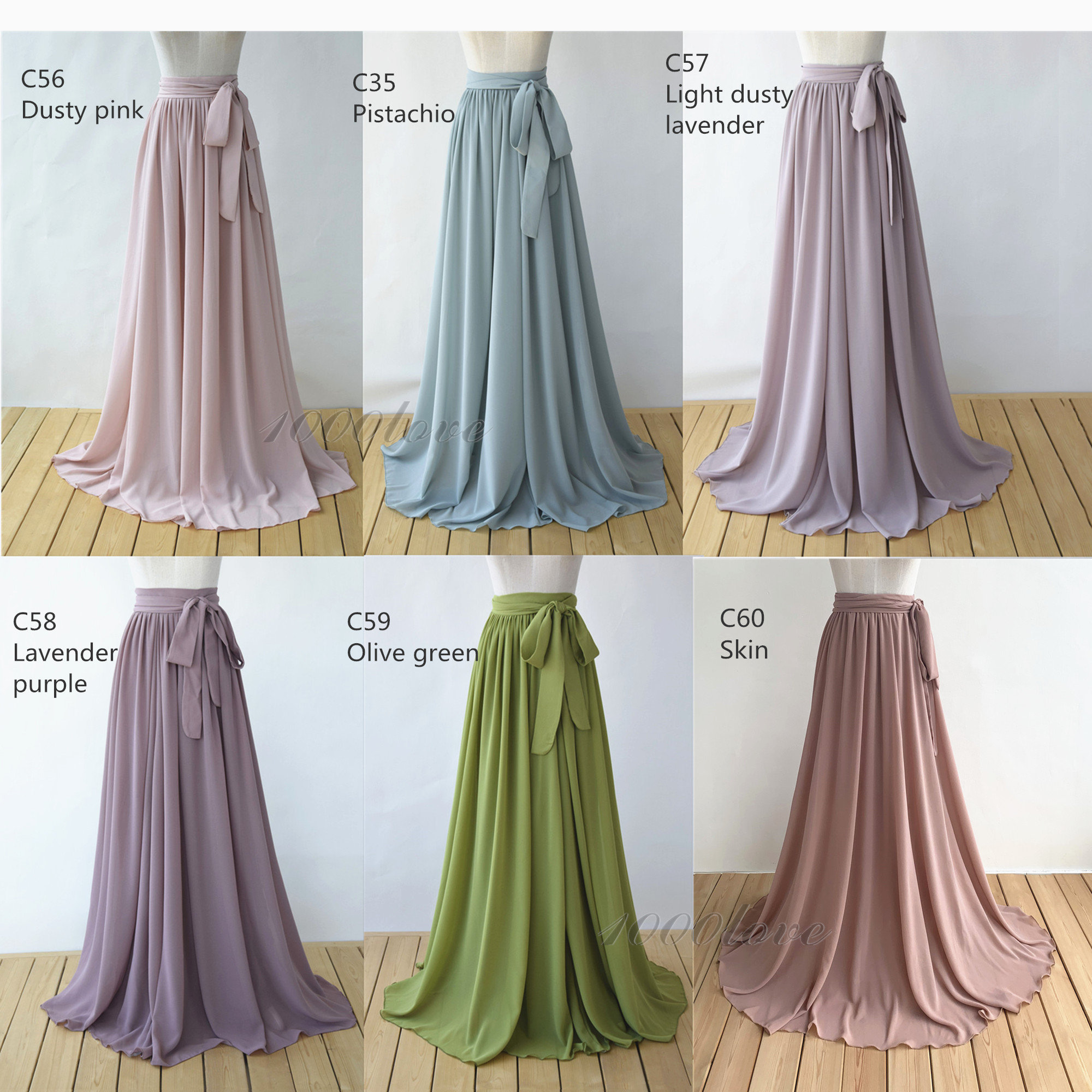 Chiffon Color Sample chiffon Sample | Etsy