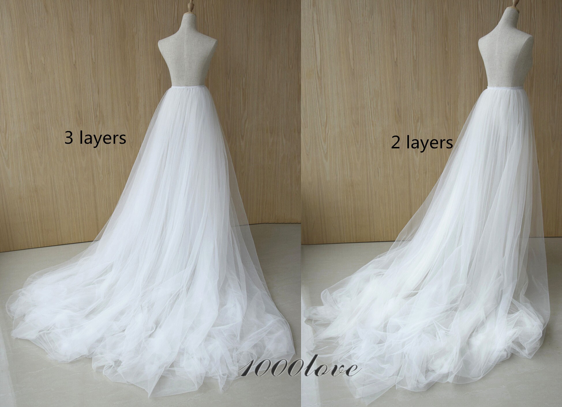 Any color detachable overskirt one layer two layer or three | Etsy