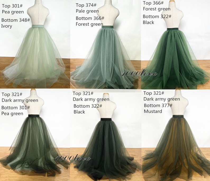 Multicolor Detachable Overskirt, One Layer Two Layer or Three Layer ...