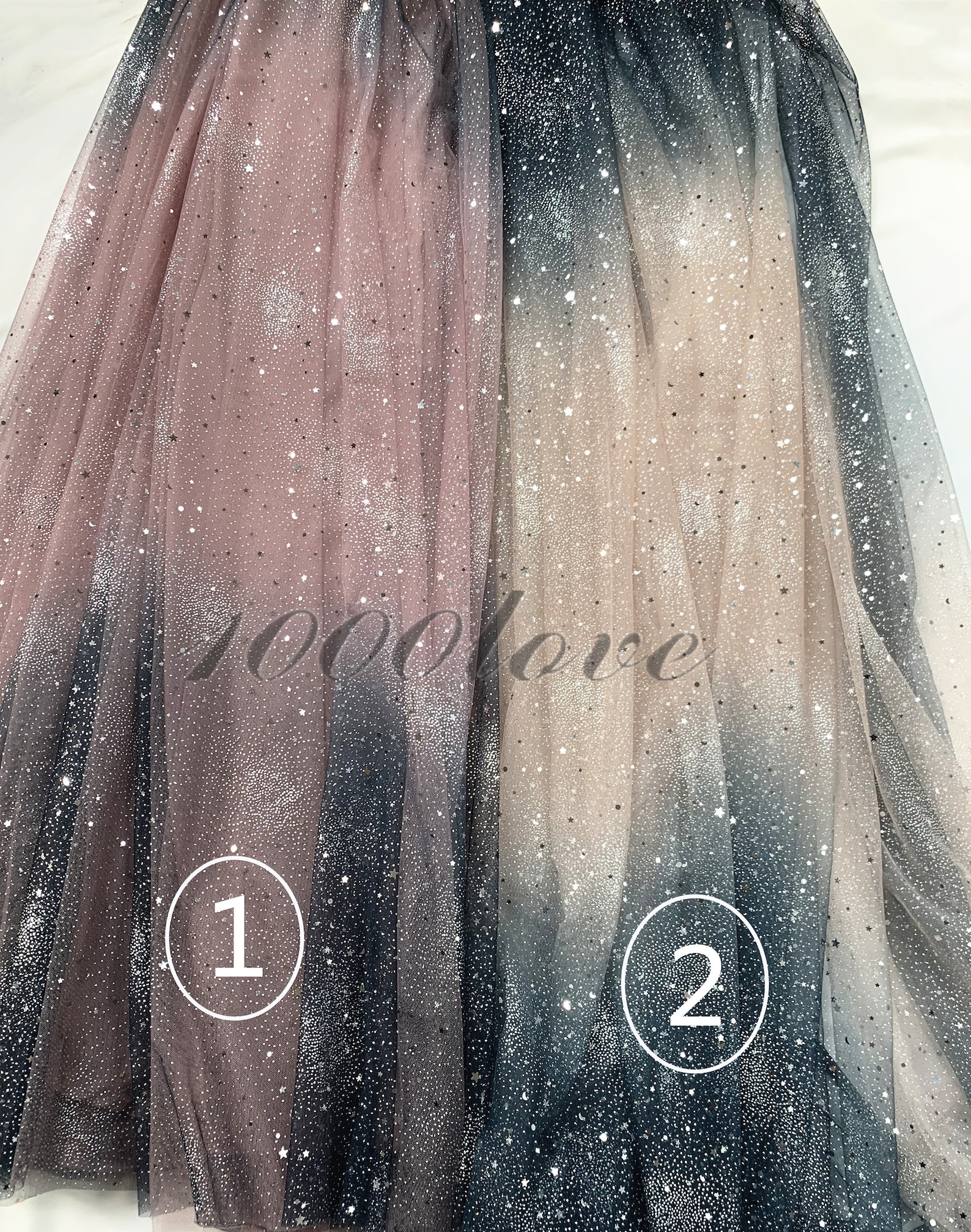 Gradient Color Fashionable Color, Glitter Tulle Skirt, Little Stard and ...