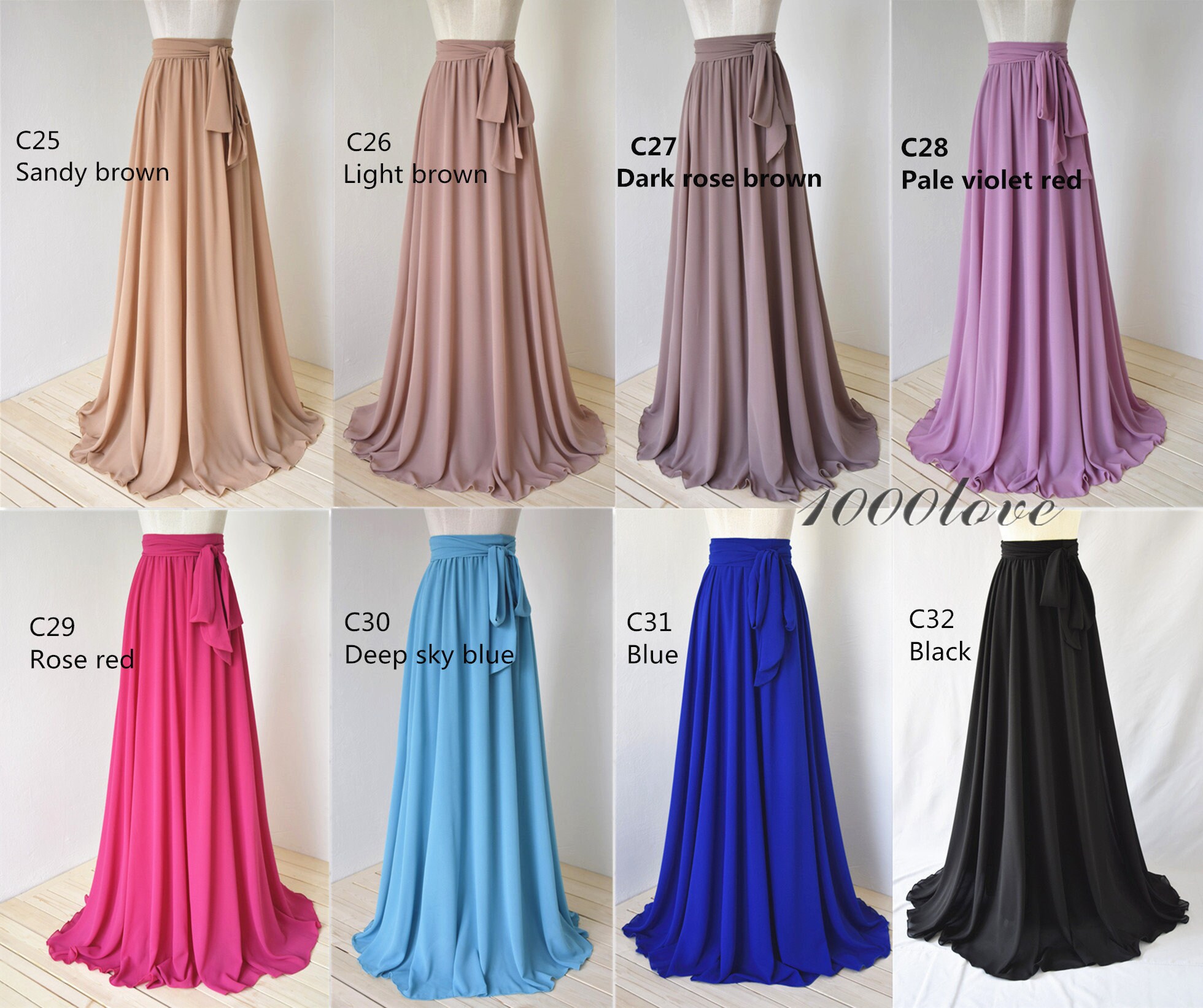 Chiffon Color Sample chiffon Sample | Etsy