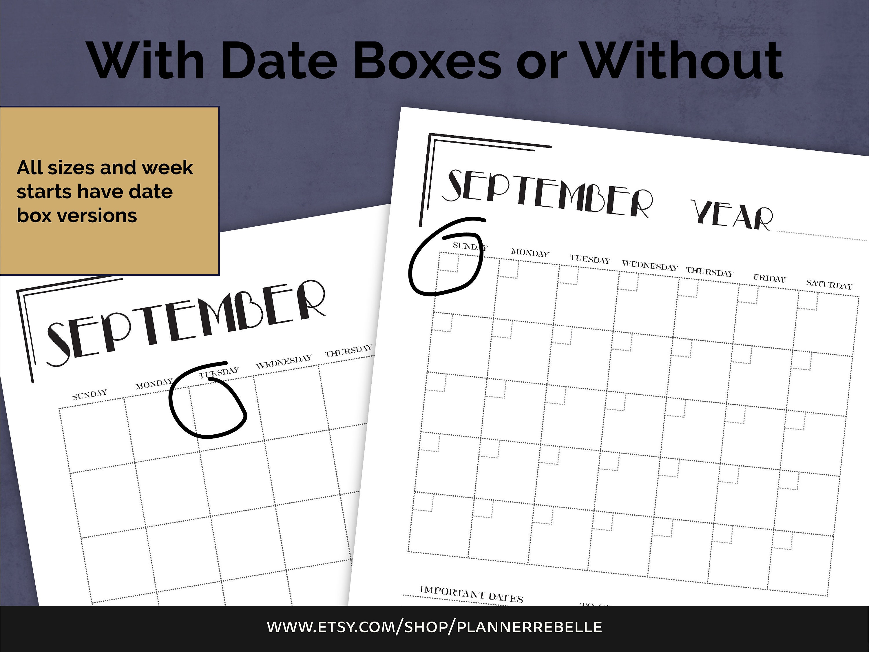 Art Deco Monthly Calendars - Etsy