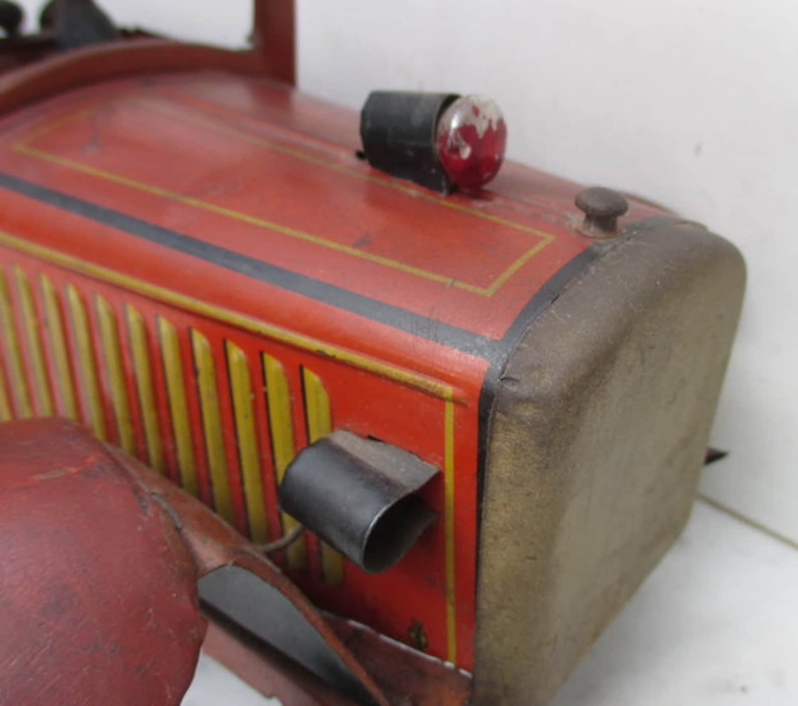 Antique Tin Toy Fire Truck Gunthermann, Germany BIG SIZE and Waterpump ...