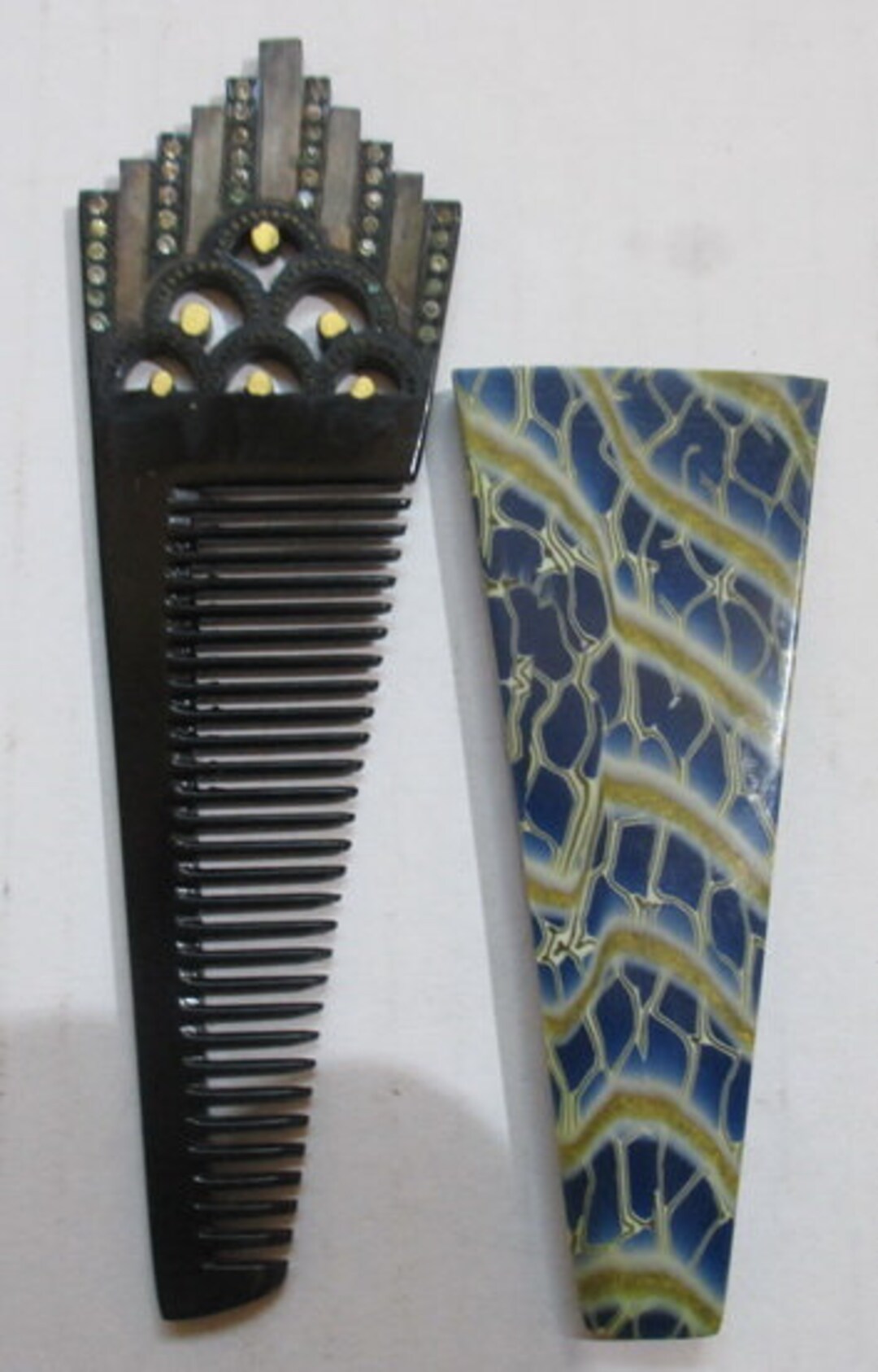 Antique Art Deco Pocket Comb Celluloid Art Deco Decoration - Etsy