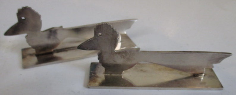 Antique Art Deco Figural Knife Rests Boxed , French, Chromed Metal ...