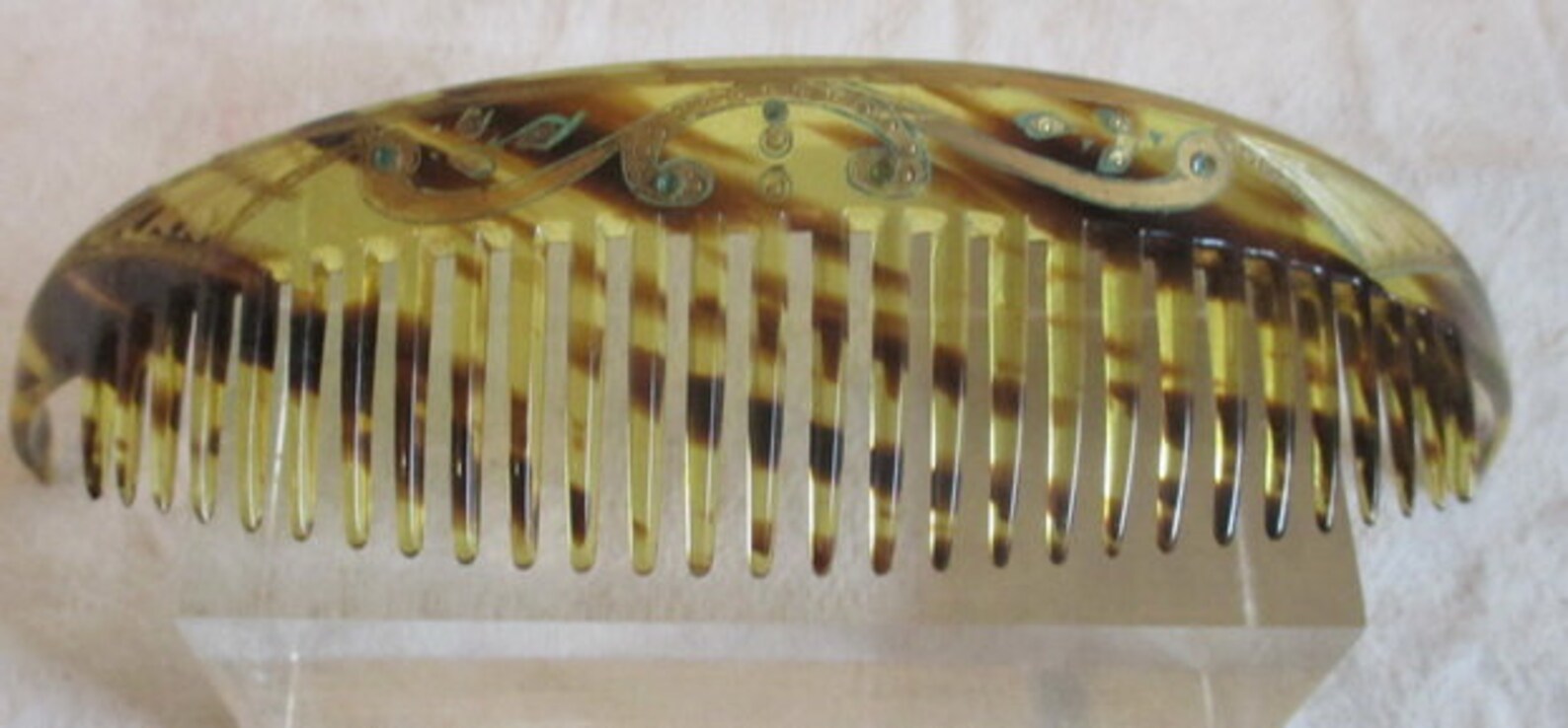 Antique Art Deco Celluloid Hair Comb Leaves Decoration - Etsy