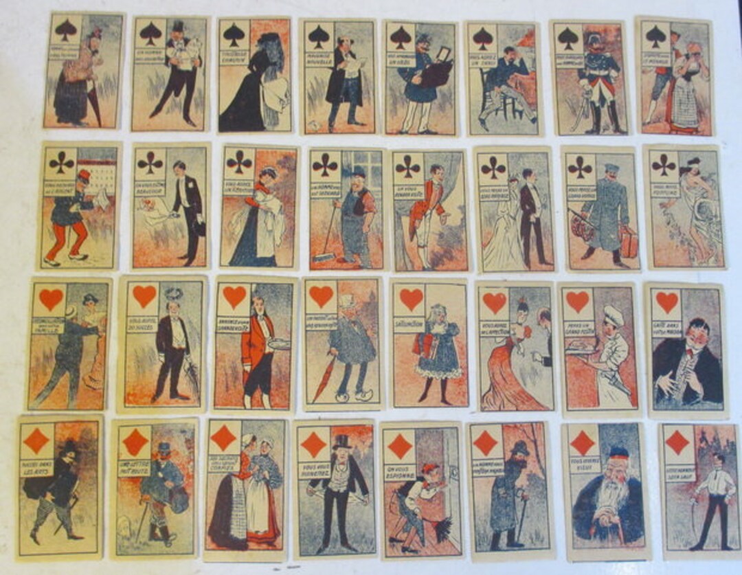 Antique Complete Set Oracle Cards France 1900 - Etsy