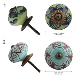 Hand-painted Ceramic Cupboard Knobs (available in 16 Variations). the ...