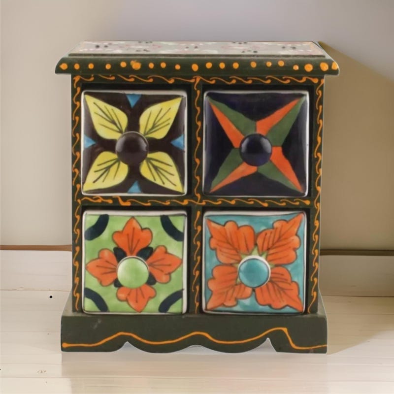 Ceramic Spice Box - Etsy