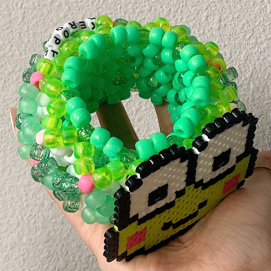 Kawaii Japanese Frog, 3D Kandi Cuff, Kawaii Japanese Frog Perler, 30 ...