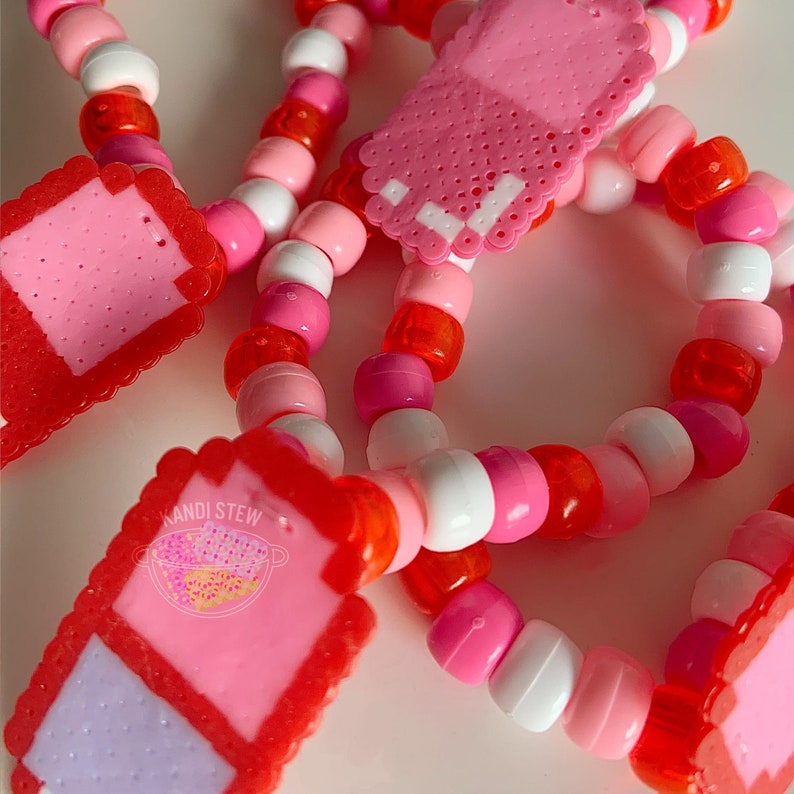 Sugar Pill Kandi Bracelet Attached Sugar Pill Perler | Etsy