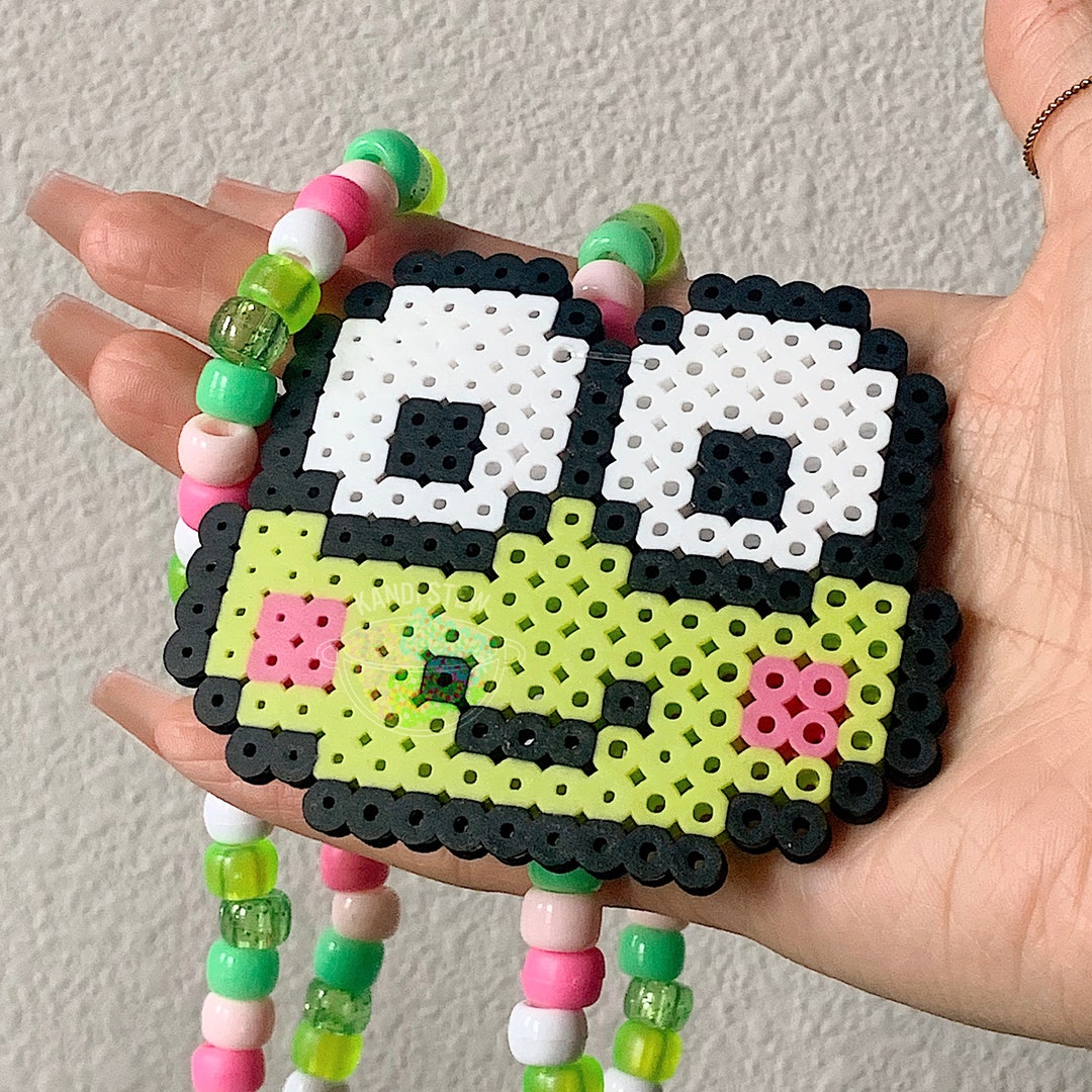 Kawaii Japanese Froggy, Kawaii Frog, Kandi Necklace, Kawaii Frog Perler ...